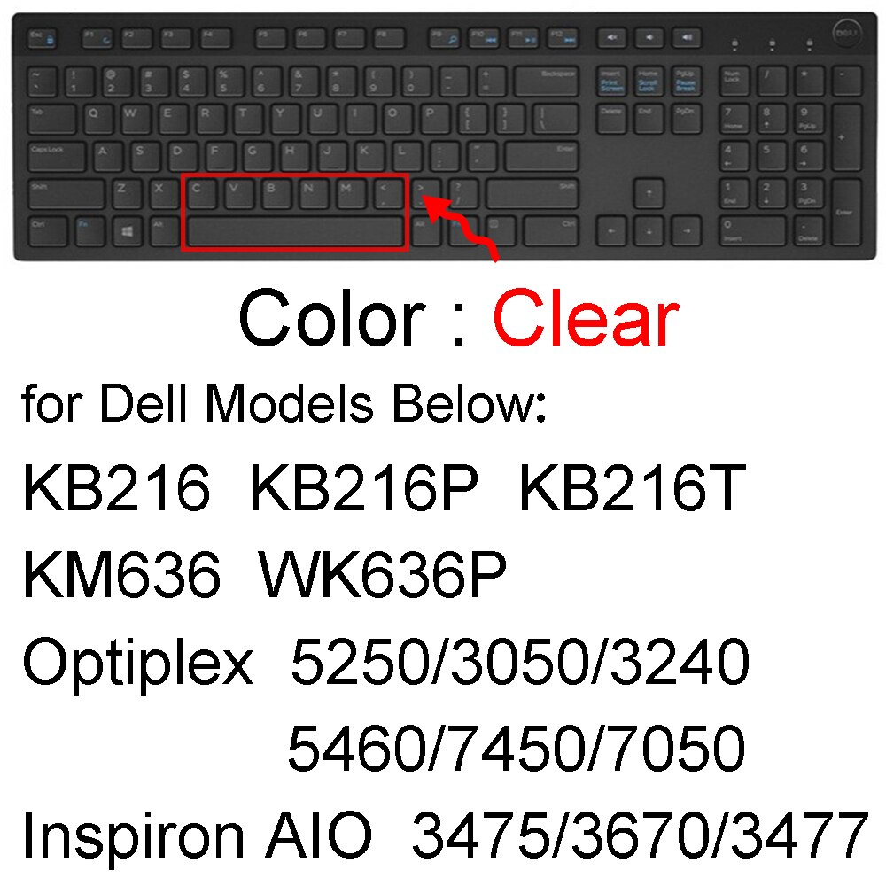 Keyboard Cover for Dell KB216 KM636 KB216P Optiple... – Grandado
