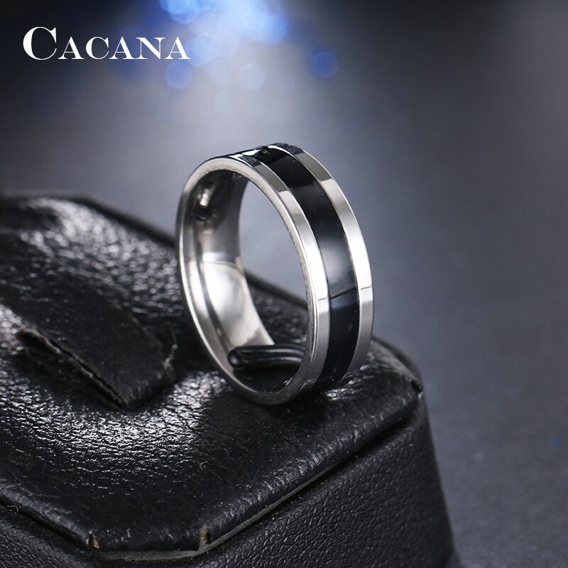 CACANA Stainless Steel Rings For Women Polishing C... – Grandado