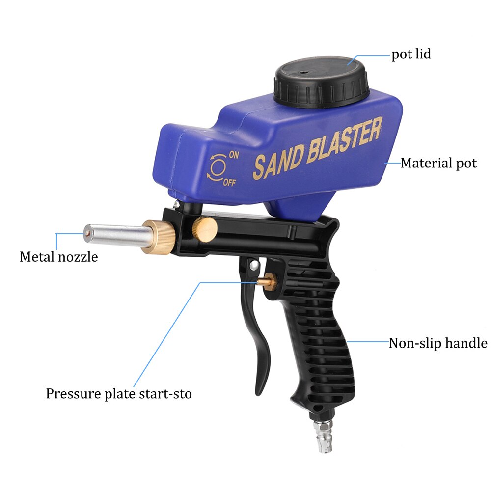Portable Gravity Pneumatic Set Blasting Device Sandblaster Antirust ...