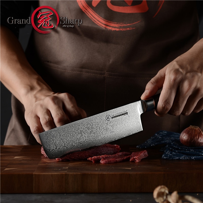 Grandsharp 7 Inch Utility Kitchen Knife VG10 Damas... – Grandado