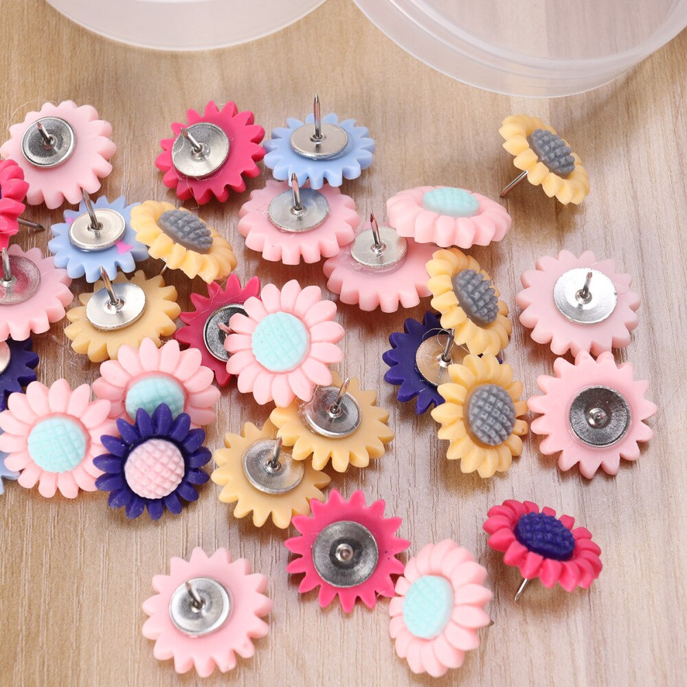 30pcs Pins Pushpin Thumbtack Pins Sunflower Patter... – Vicedeal