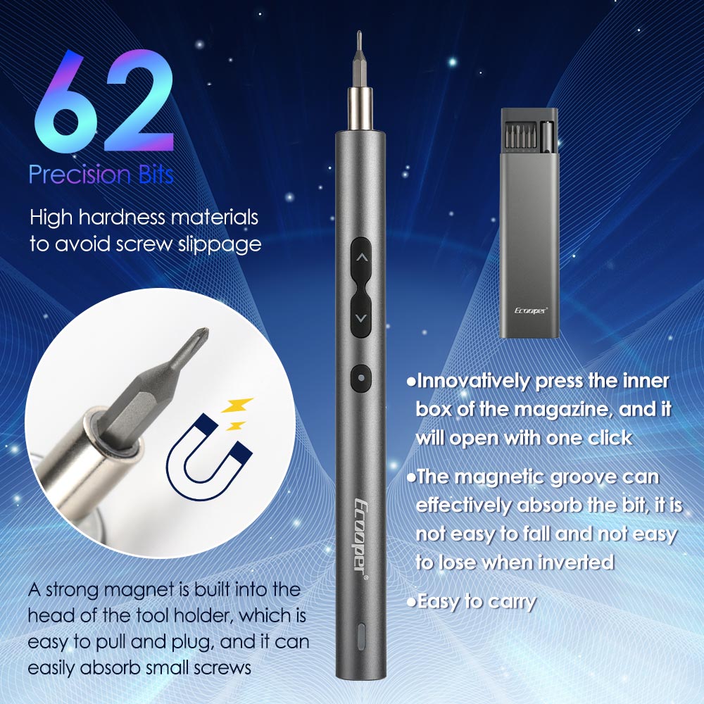62 In 1 Electric Screwdriver Set Precision Magneti... – Vicedeal