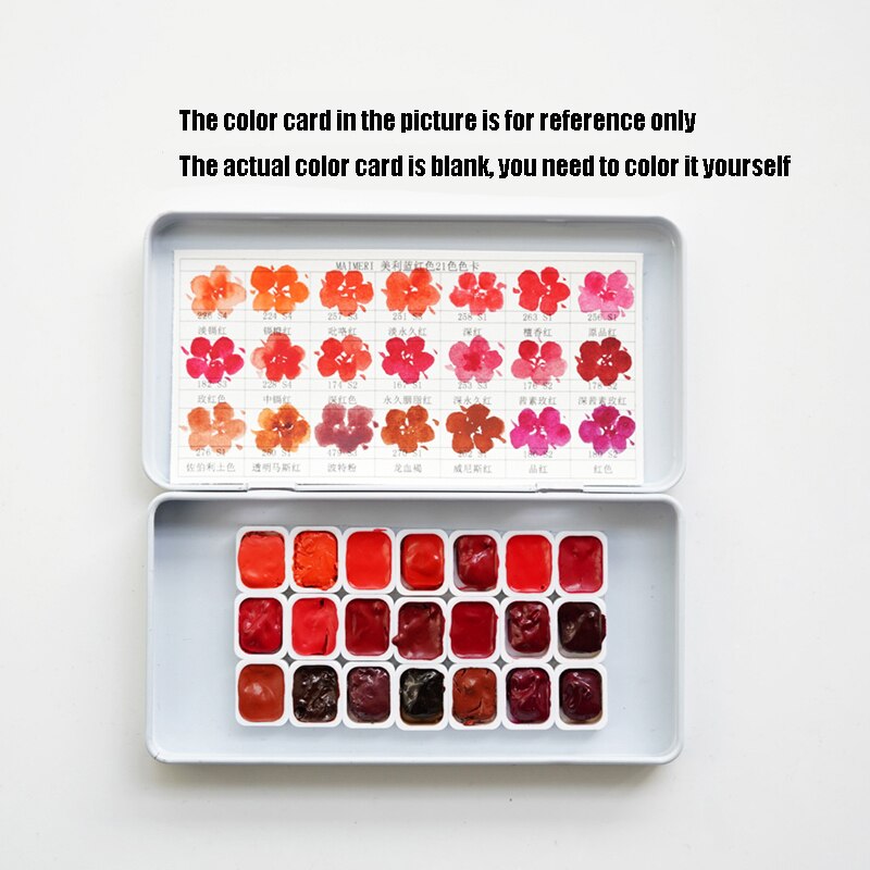Watercolor Pigment Solid 21 Color Portable Student... – Vicedeal