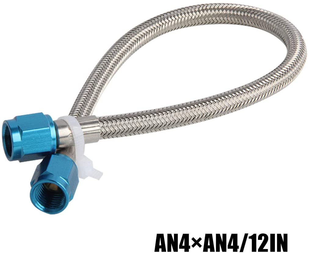 12 Inches Nitrous Stainless Steel Braided Hose wit... – Grandado