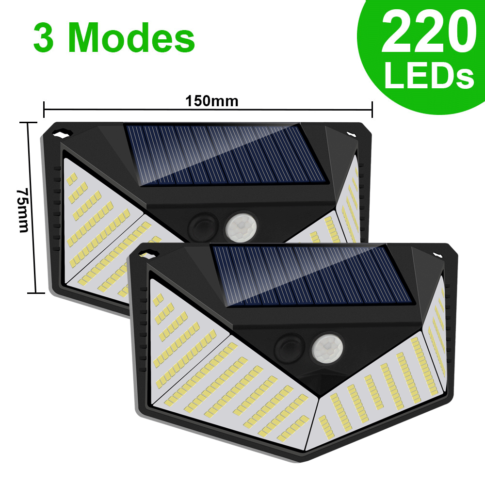 1-8Pack 220 LED Solar Garden Lights Outdoor Motion... – Grandado