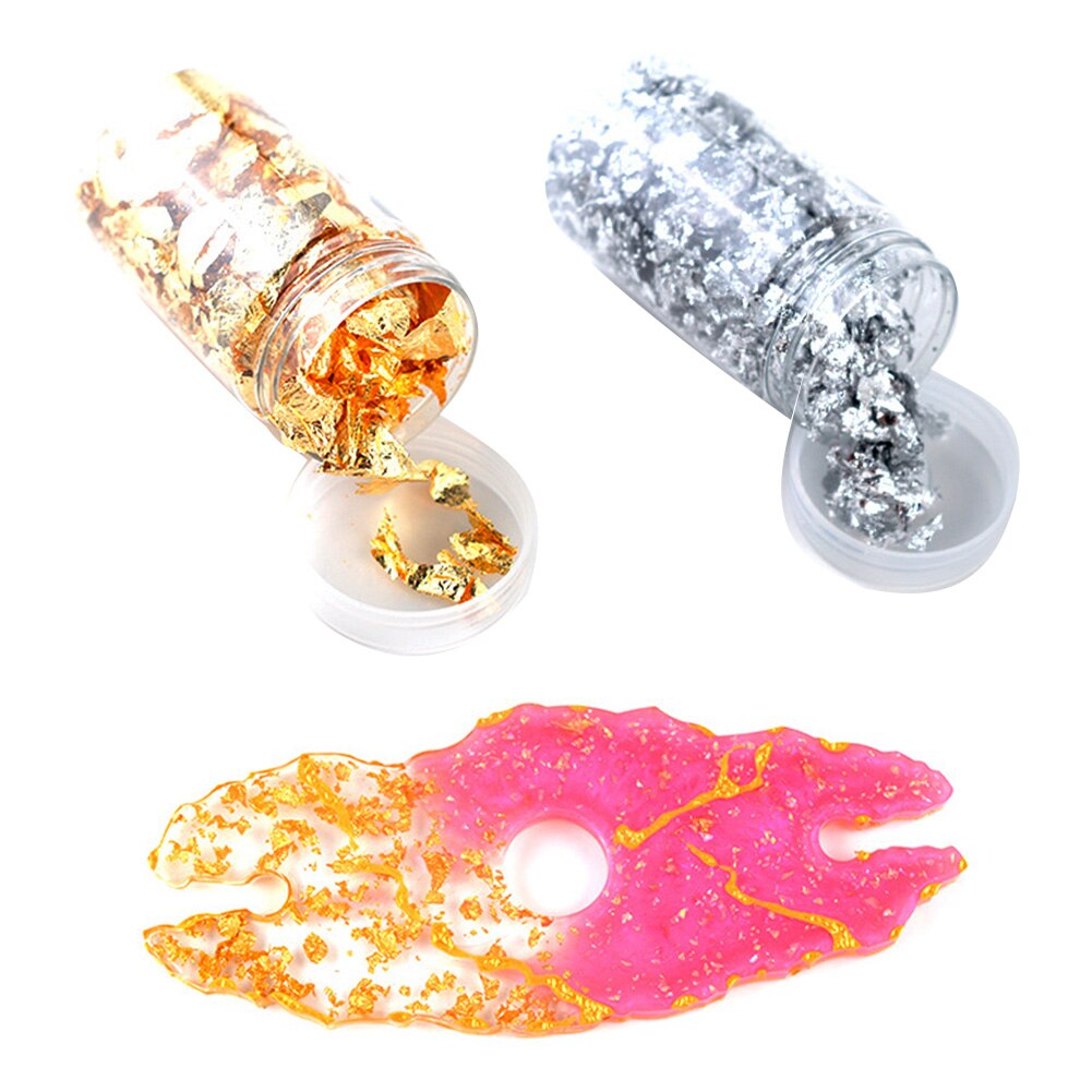 Golden Silver Foil Papers DIY UV Gel Sticker Epoxy... – Grandado