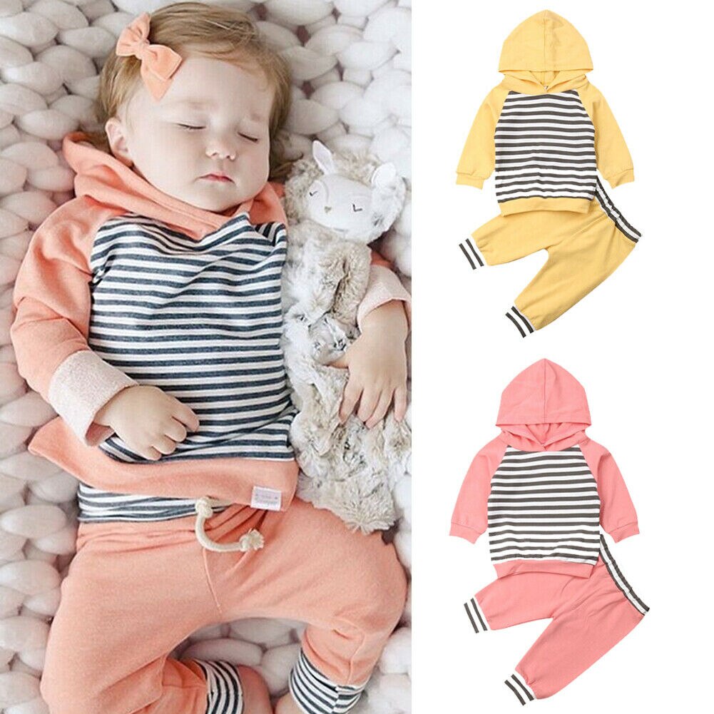 Newborn Infant Baby Boys Girl Clothes Sets Striped... – Vicedeal