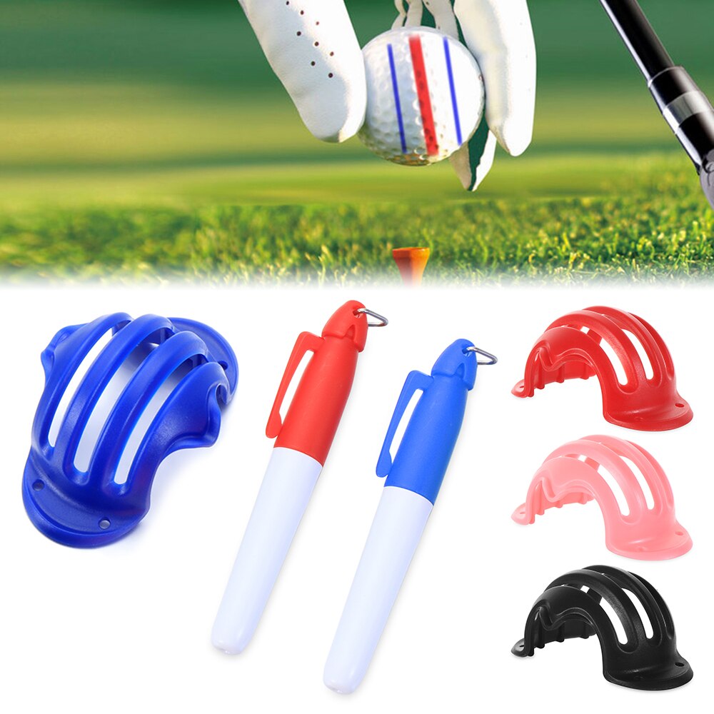 Golf Ball Triple-Track 3 Linie Marker Stift und Se... – Vicedeal