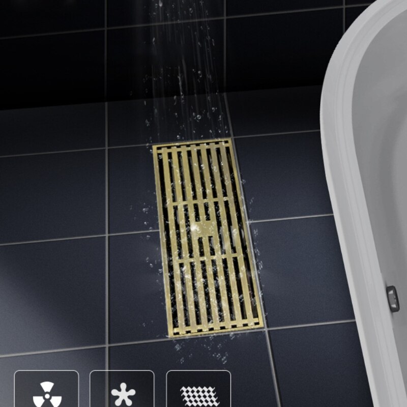 Invisible Stainless Steel Floor Linear Waste Grate... – Vicedeal