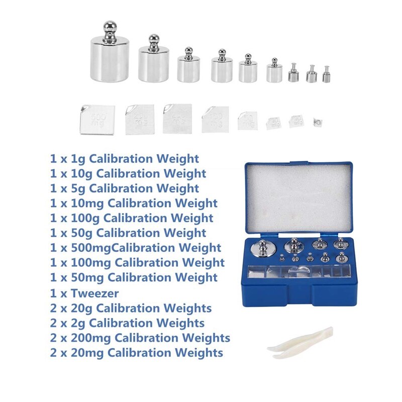 17 Pcs Calibration Weights Set, 10Mg-100G Grams We... – Grandado