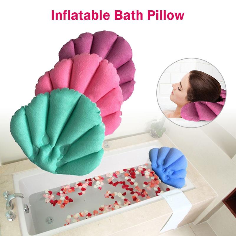 Bath Spa Cushion Inflatable Head Back Rest Bathroo... – Grandado