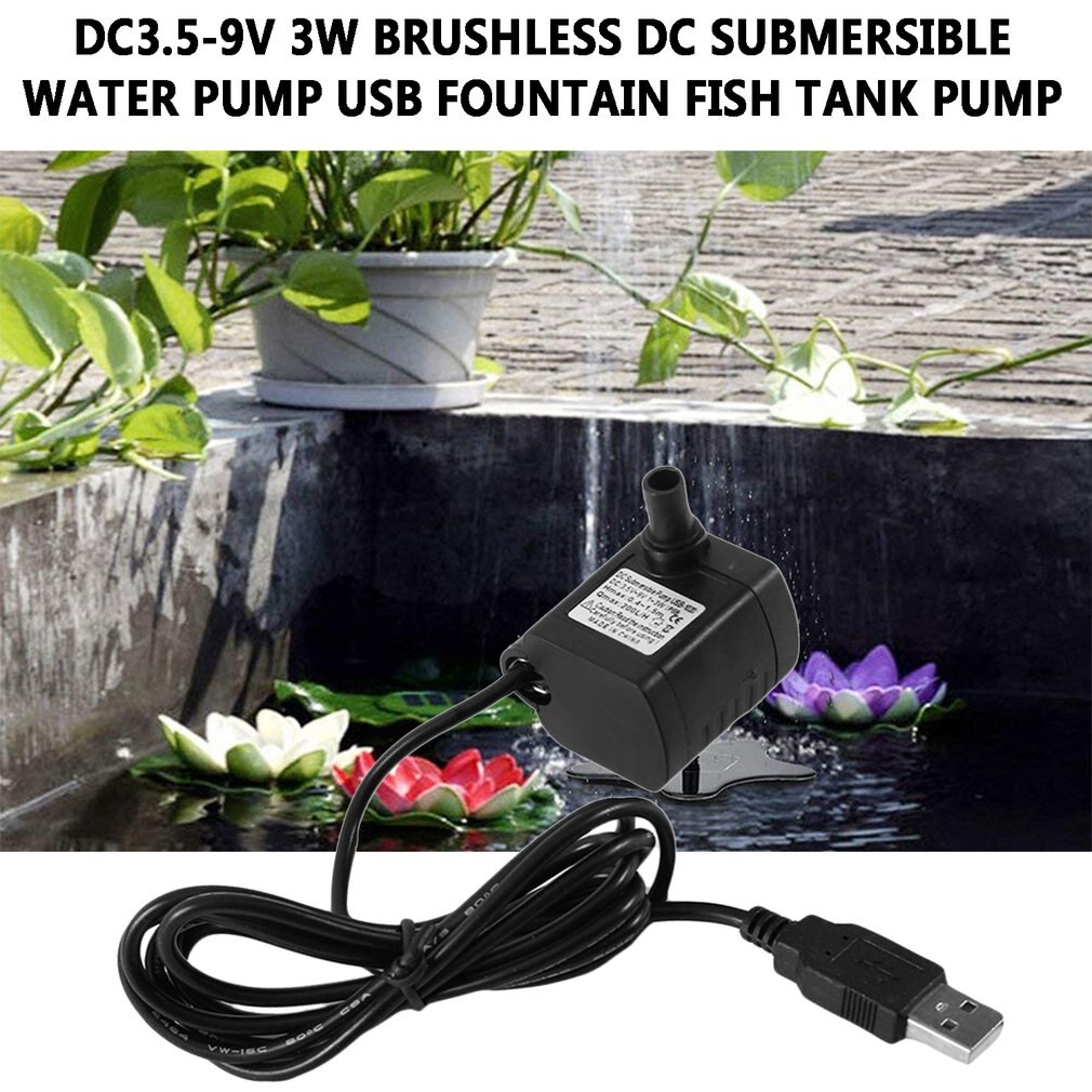 DC 3.5-9V 3W USB Brushless Submersible Water Pump ... – Grandado