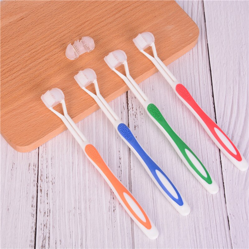 3 Sided Soft Bristle Toothbrush Safety Teeth Brush... – Grandado