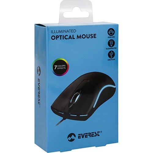 Everest SM-M9 USB Wired Black 3D Optical LED Mouse – Grandado