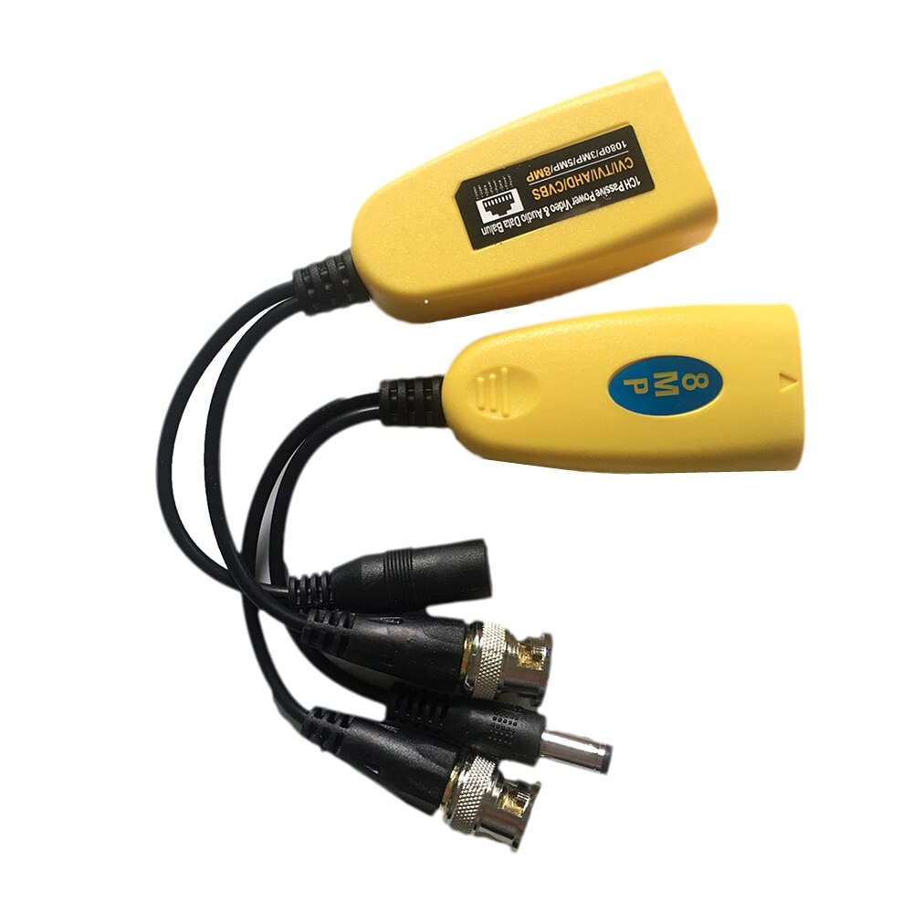5 Pairs 8MP CCTV Video Balun Coax BNC Video Power ... – Grandado