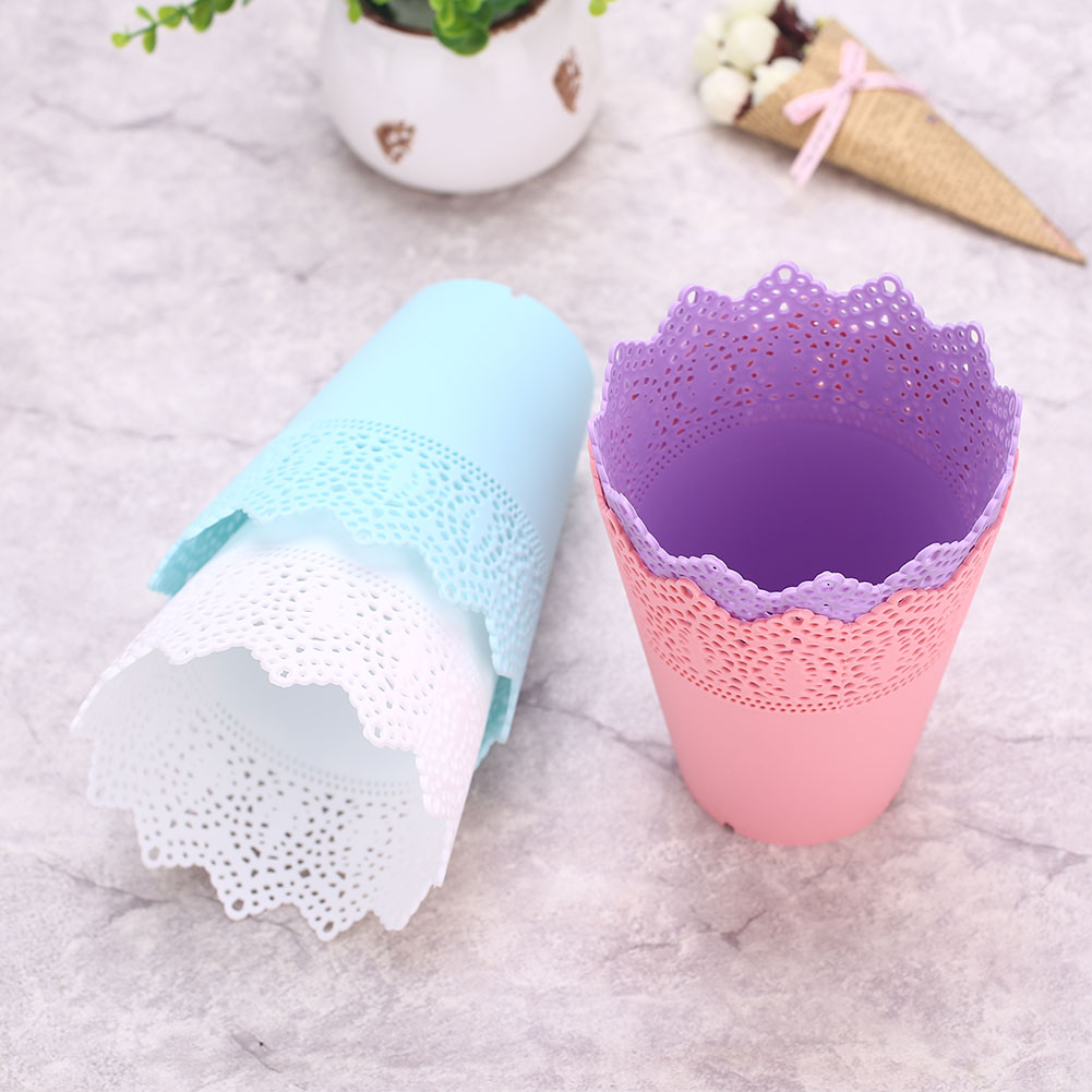 1Pc Kant Plant Vaas Pot Roze/Wit/Blauw/Paars Plast... – Grandado