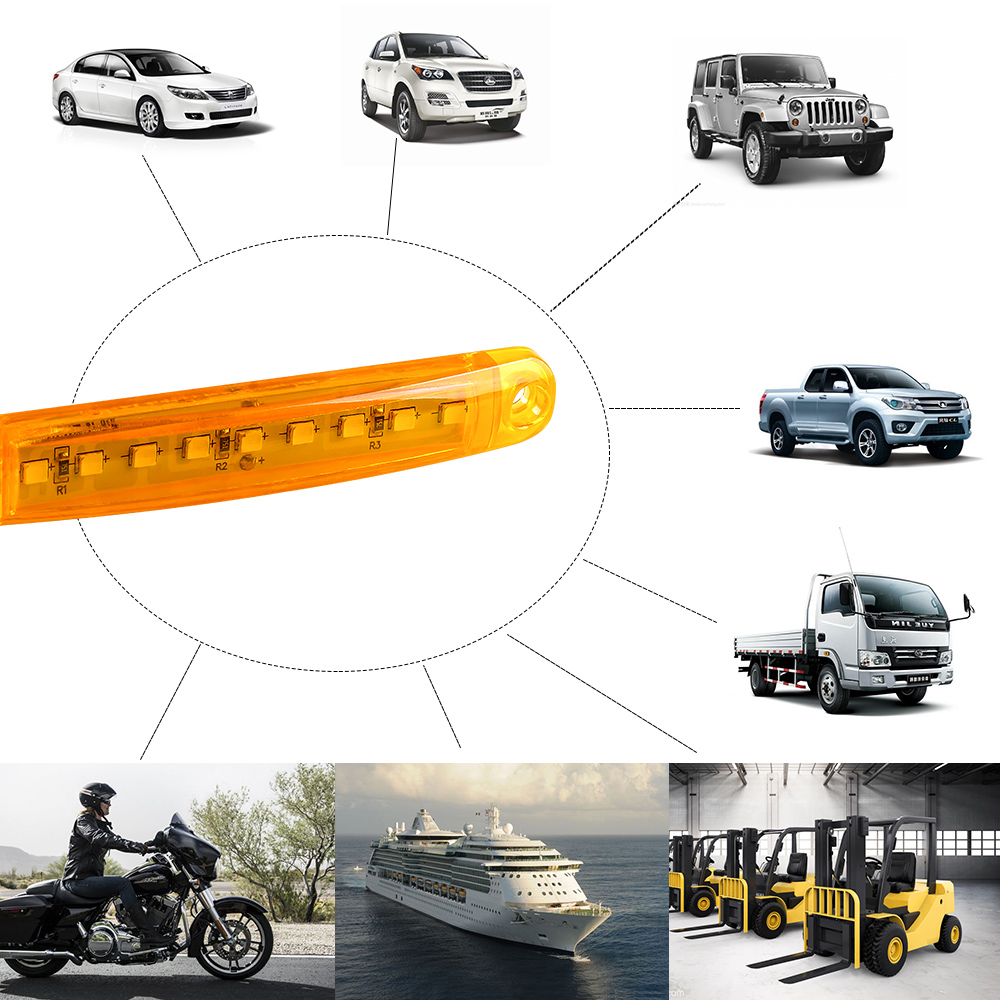 9 LED Truck Side Signal Lights 24V Car Trailer Tai... – Grandado