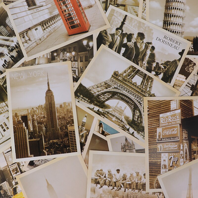 32pcs Travel Postcard Vintage Landscape Building P... – Grandado