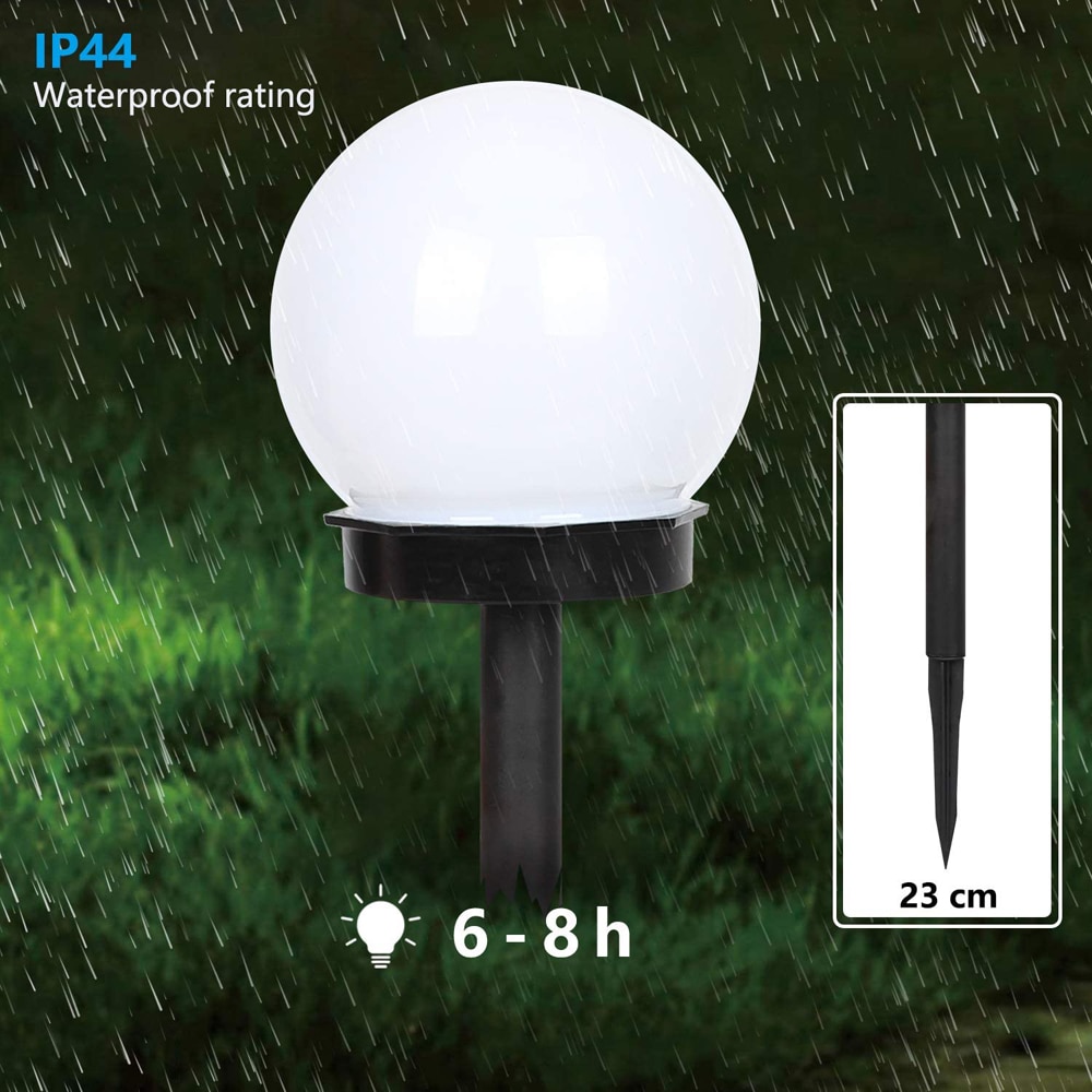 Solar Lights Outdoor 2 Pack Solar LED Globe Powere... – Grandado