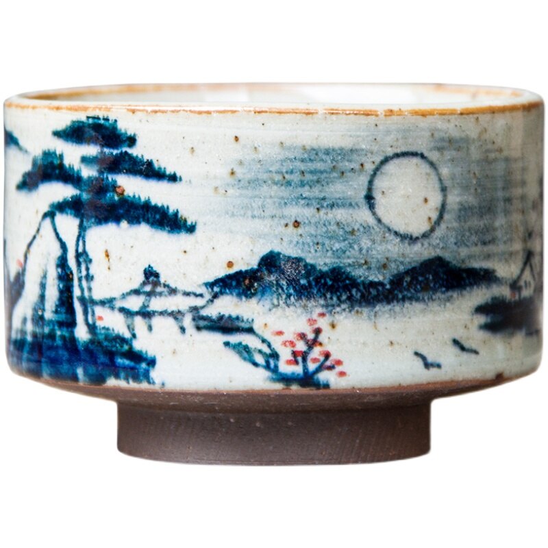 Master Hand Painted Landscape Pottery Cups Tea Cup... – Grandado
