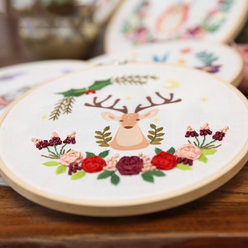 Cartoon Animal Hand Embroidery DIY Handmade Kit Be... – Grandado