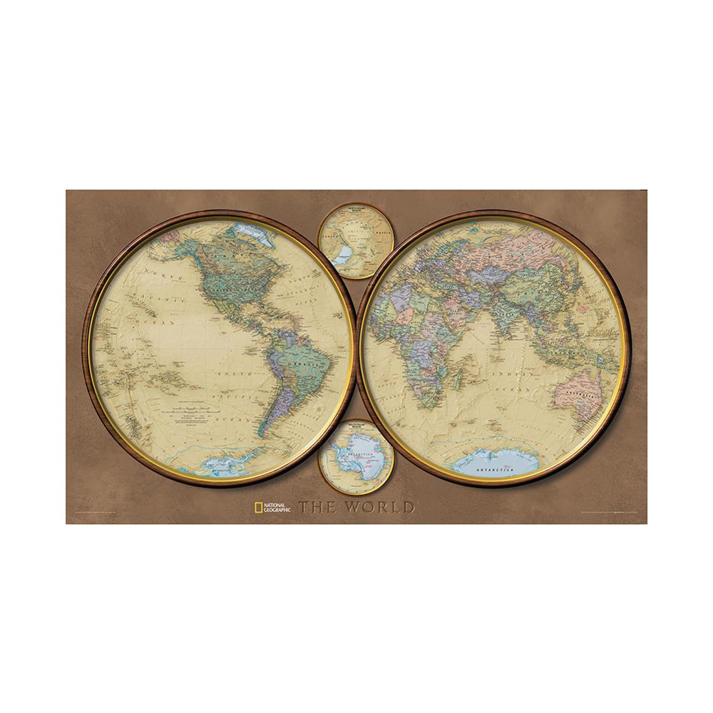 225*150cm The Retro World Map Non-woven Canvas Pai... – Grandado