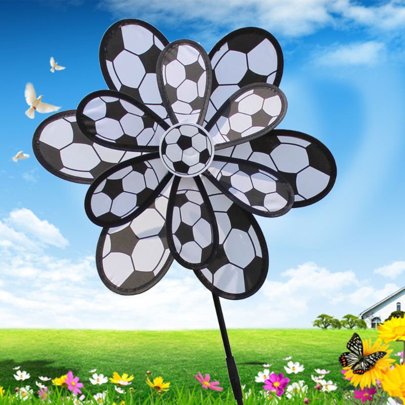 Kids Double Layer Football Windmill Wind Spinner P... – Grandado
