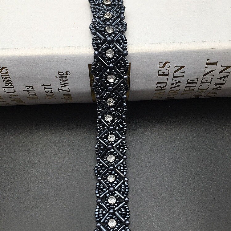 0.5Meter 2cm Rhinestone Beaded Lace Tape Trim Embr... – Vicedeal