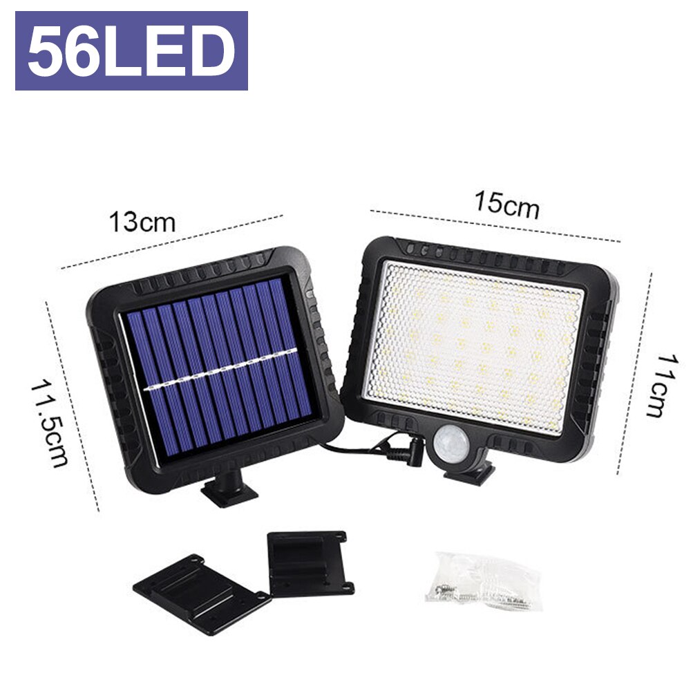 COB 120LED Solar Light Outdoor Motion Sensor Wall ... – Grandado