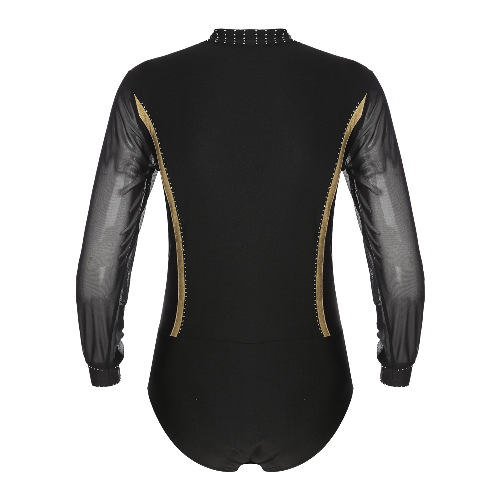 Mens Mesh Long Sleeve Leotard Ballroom Samba Latin... – Vicedeal