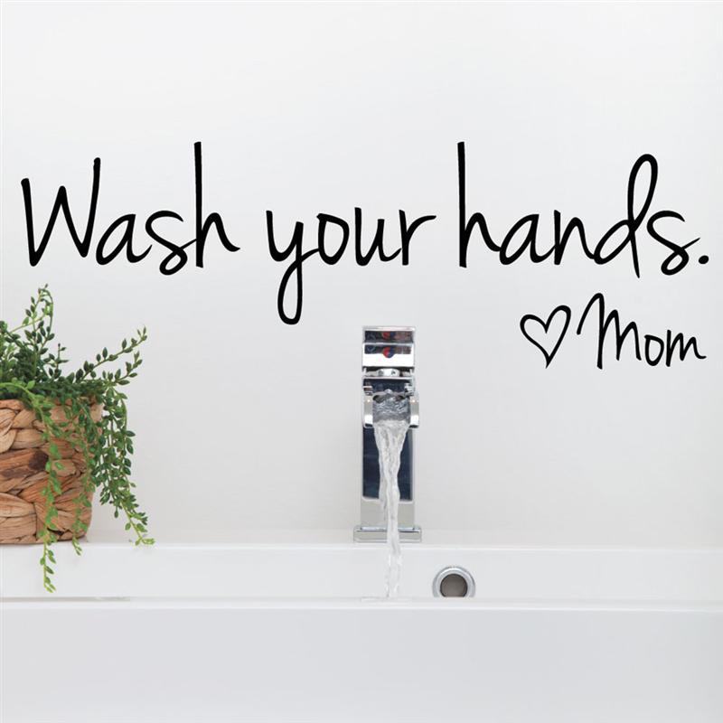 1Pc Bathroom Wall Sticker Wash Your Hands Wall Sti... – Grandado