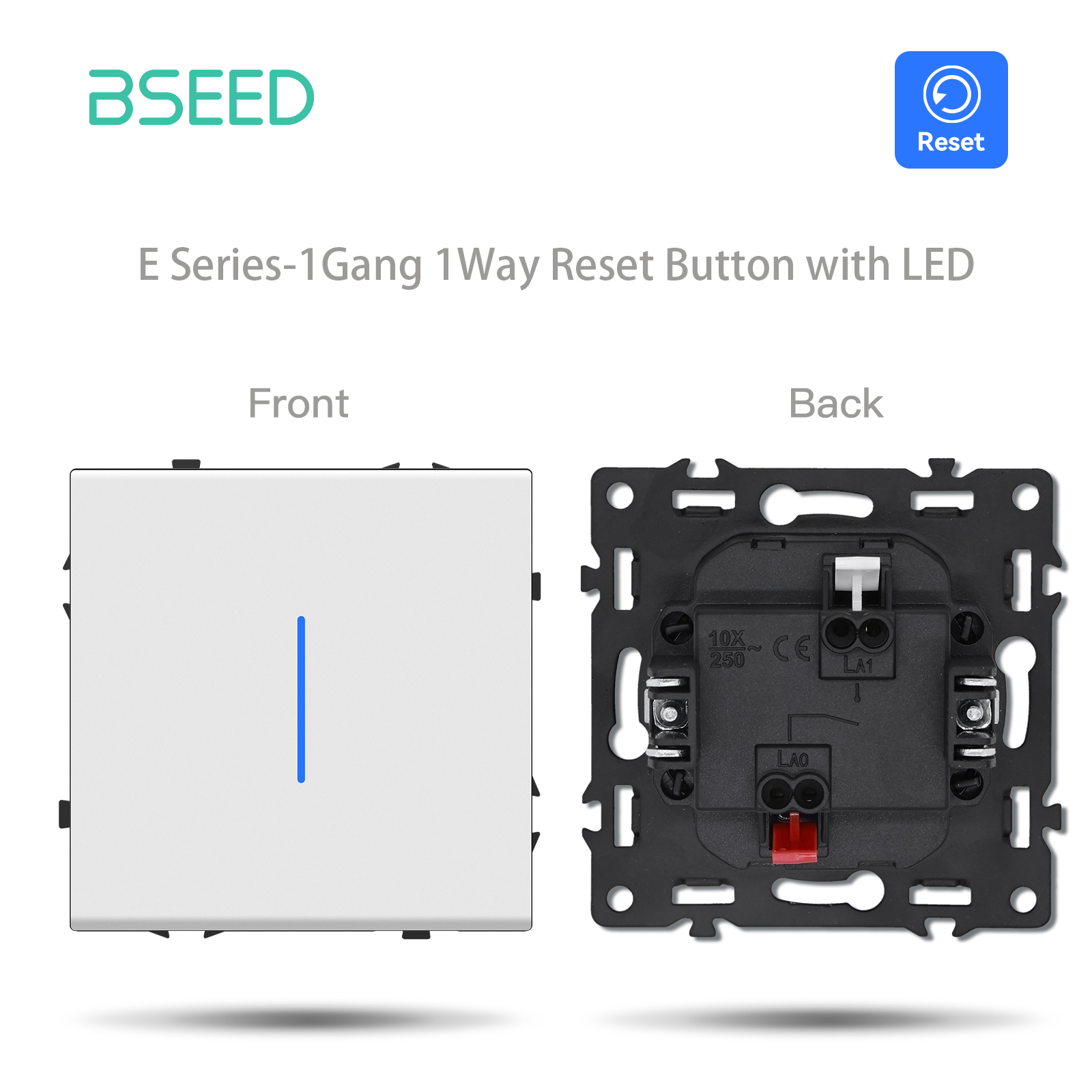 BSEED 1/2Gang Mechanical Large Button Switches TV/... – Grandado