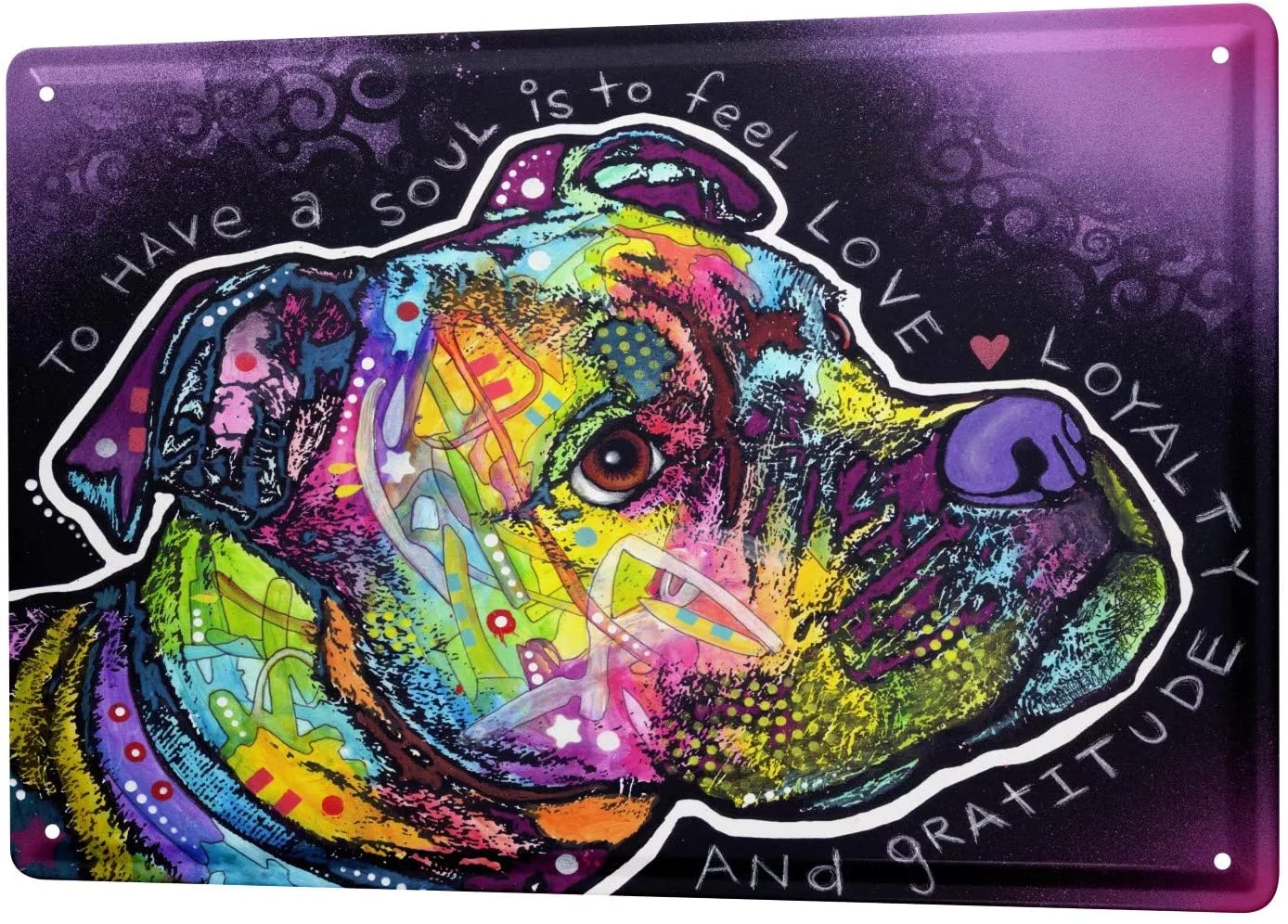 Tin Sign XXL Ravtive Vet Practice Painted Pitbull – Grandado