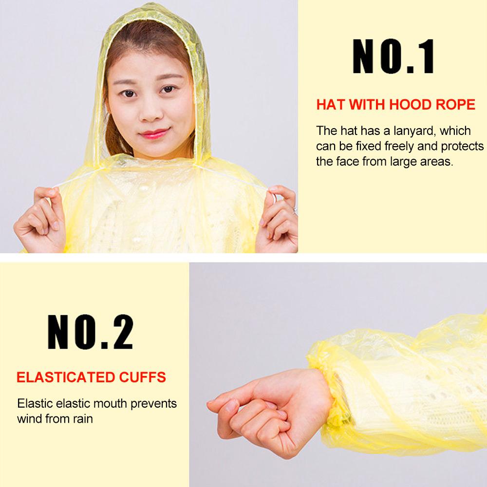 50pcs Disposable Raincoat Transparent Emergency Pr... – Vicedeal