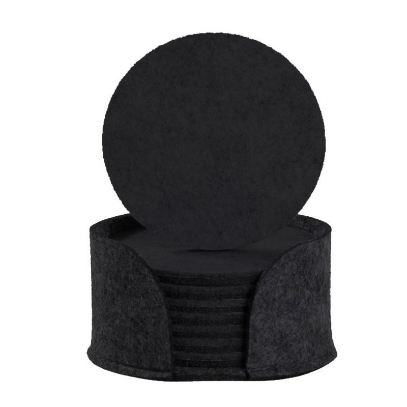 10Pcs Waterproof Felt Drink Coaster Set with Holde... – Grandado