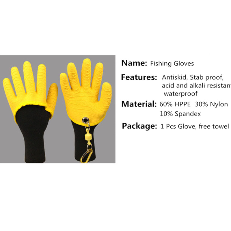 1 PCS Yellow Half Palm Fishing Gloves Waterproof S... – Grandado