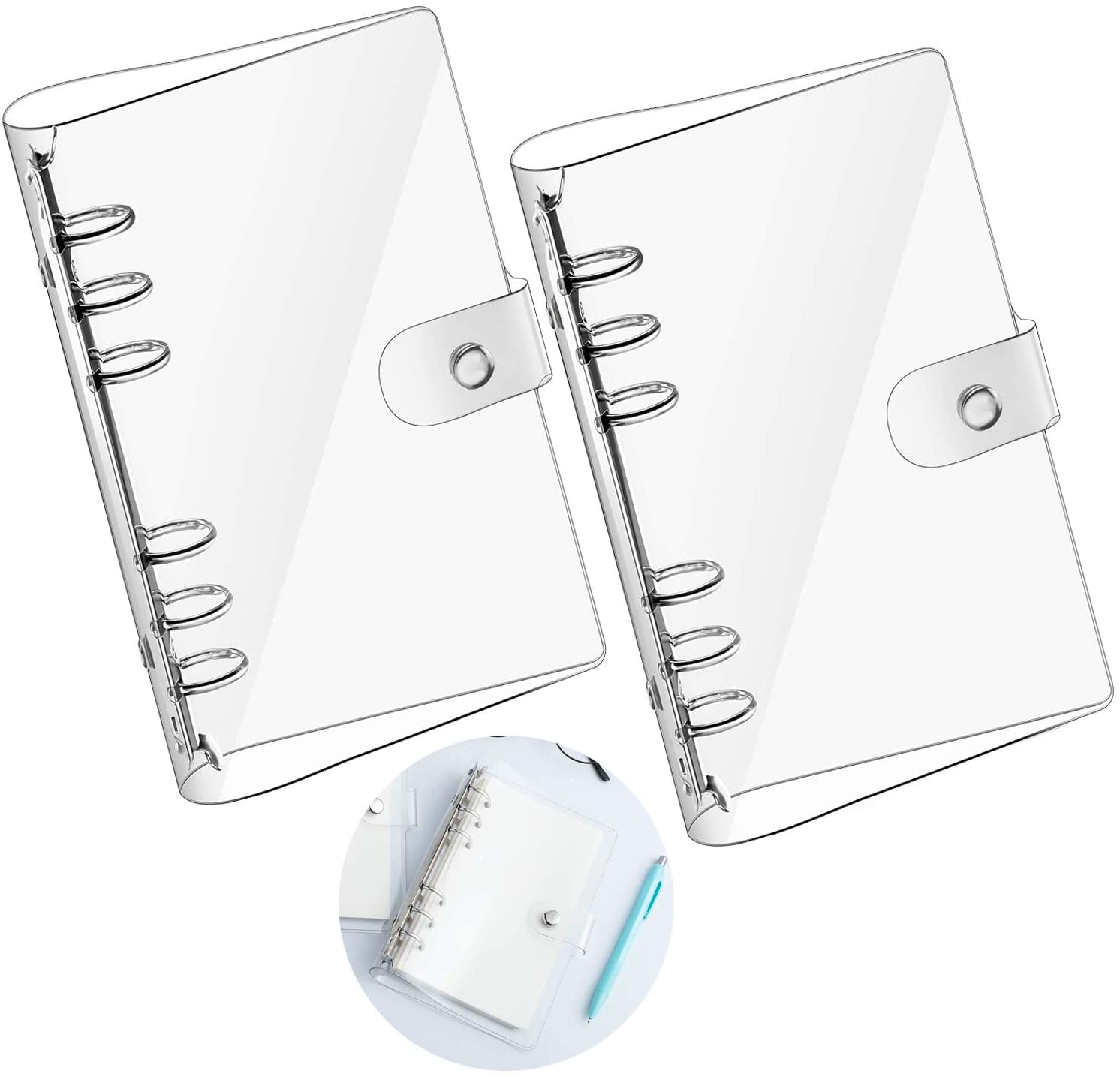 A5/A6 Transparant Pvc Zacht 6 Ringband Cover Drukk... – Vicedeal