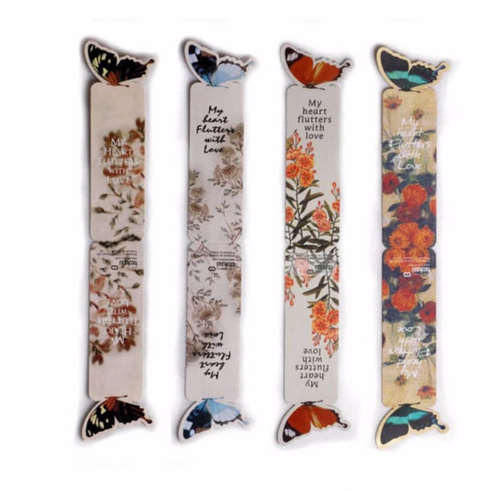 4 Pcs/Set Butterfly Shape Exquisite Paper Bookmark... – Vicedeal