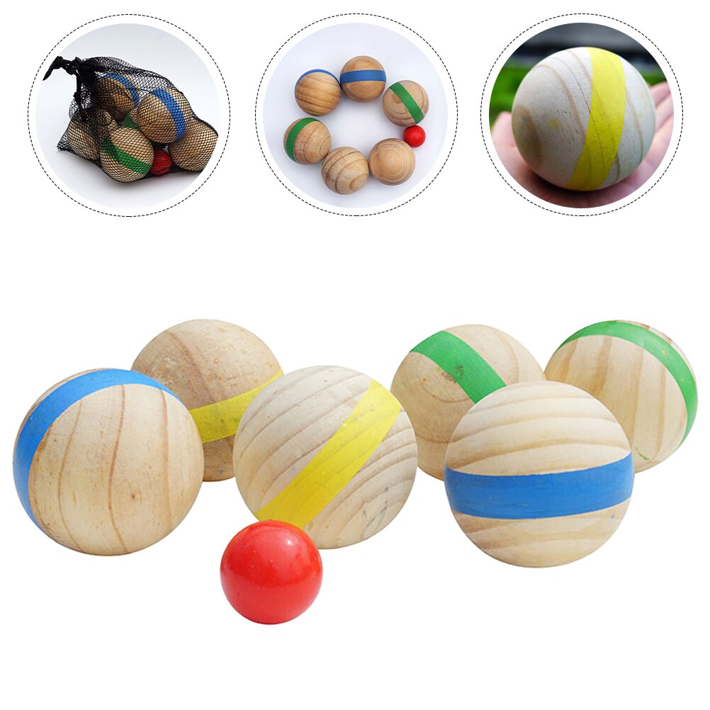 7Pcs Wooden Grass Rolling Balls Outdoor Sports Boc... – Grandado
