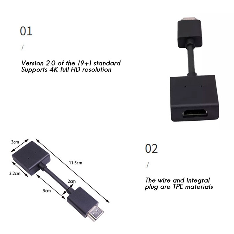 5 Stuks Verlengkabel Man-vrouw High Speed Adapter ... – Vicedeal
