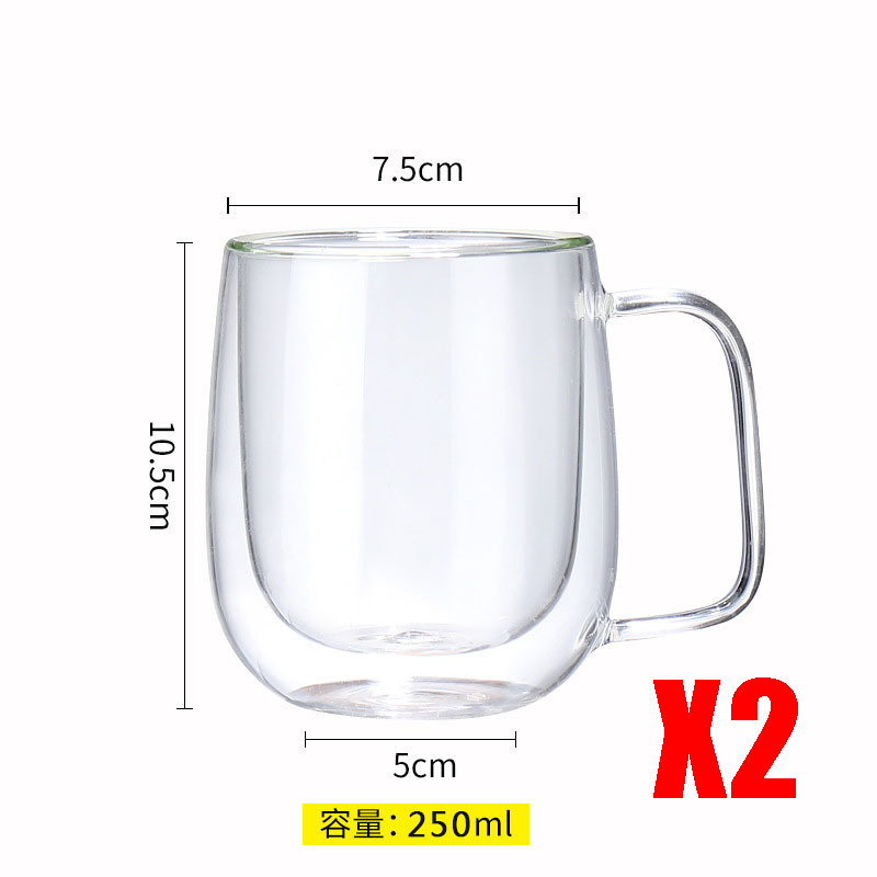 Heat Resistant Double Wall Tea Glass Cup Beer Coff... – Grandado