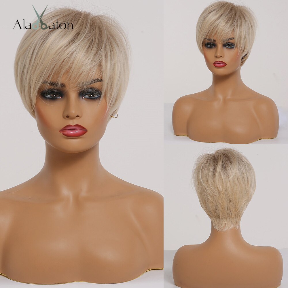 Alan Eaton Zwart Bruin Synthetische Pruiken Met Ho... – Grandado