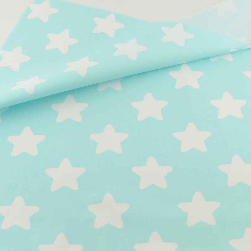 Blå stjerner bomuldsstof hjem tekstil patchwork sy... – Vicedeal