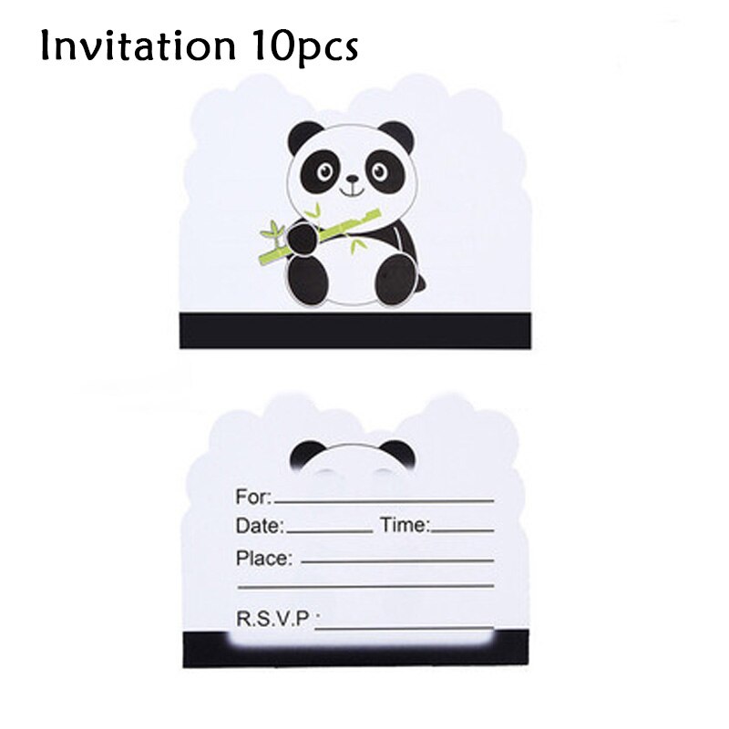 Wedding Party Invitation Card 10 Pieces Panda Them... – Grandado