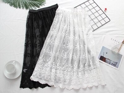 Spring and autumn lace transparent half slip singl... – Grandado