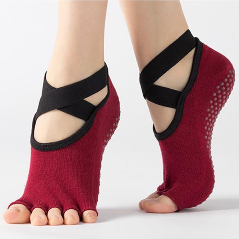 Soft Yoga Socks Multicolor Non-Slip Sticky Barre W... – Grandado