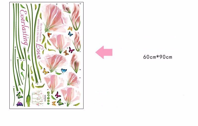 Lily flowers wall sticker on the wall of vinyl sti... – Vicedeal