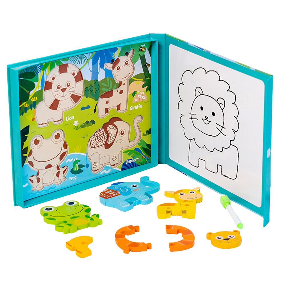 Wooden Animals Jigsaw Puzzle Early Educational Lea... – Grandado