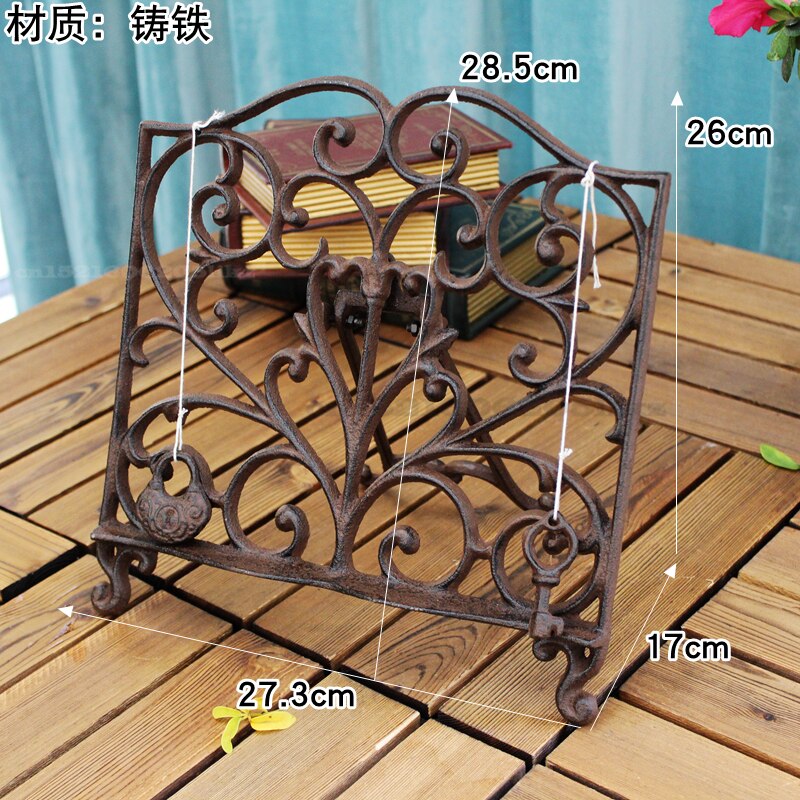 European-style Retro Cast Iron Recipe Stand Hollow... – Vicedeal