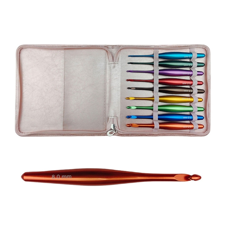 E15D 9 Pieces 3.5mm-8.0mm Crochet Hook Set Ergonom... – Grandado